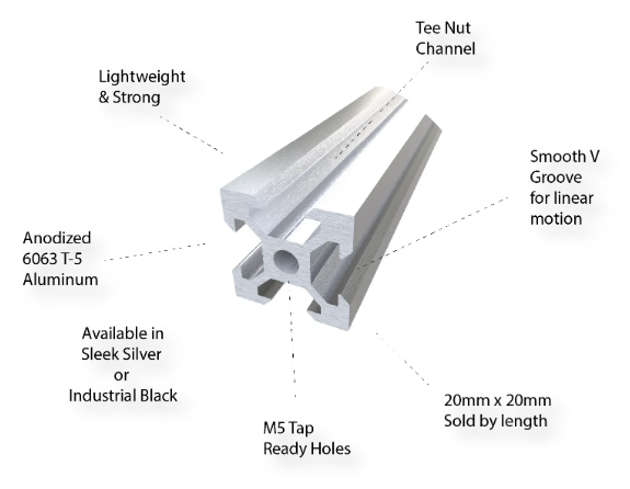 V-Slot® 20x20 Linear Rail – CNC Kits NZ